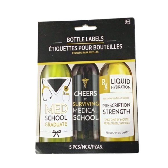 Amscan | Party Supplies | Medical School Graduation Bottle Labels Green ...